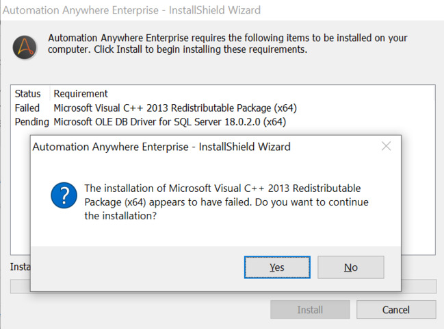 Hi Everyone, I am facing an issue during installation of the Automation ... Hi Everyone, I am facing an issue during installation of the Automation ...